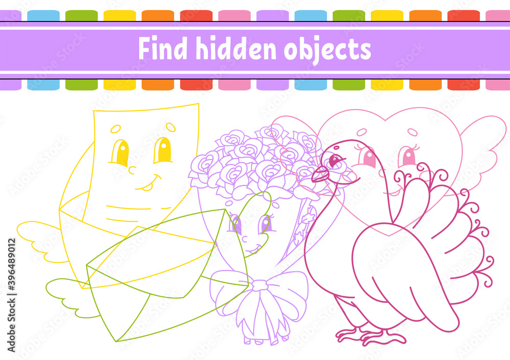 Find hidden object. Education developing worksheet. Activity page with ...