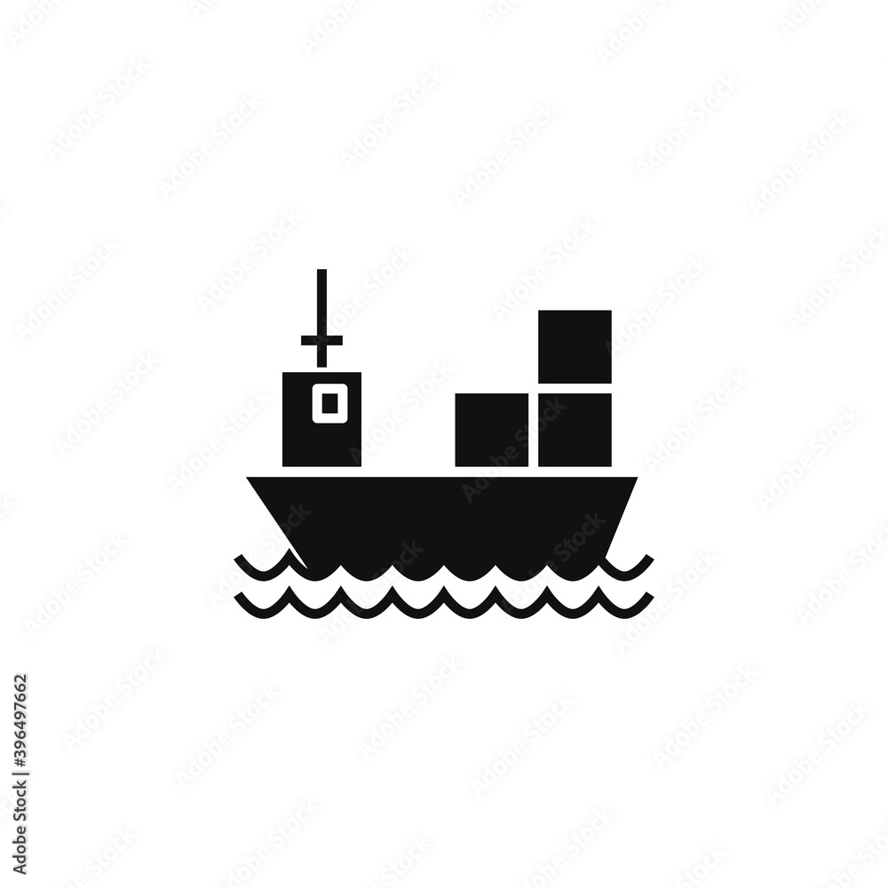 Cargo barge icon for your website, logo, app, UI, product print. Cargo ...