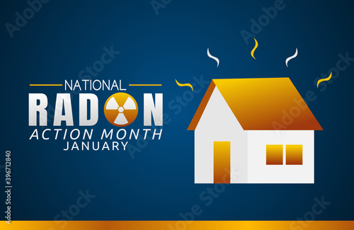 vector graphic of national radon action month good for national radon ...