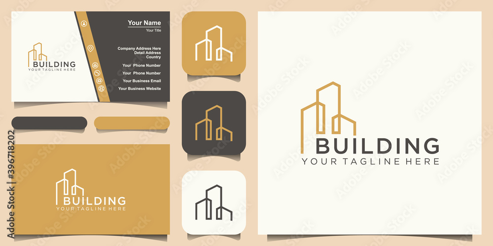 construction logo design. city building abstract For Logo Design Stock ...