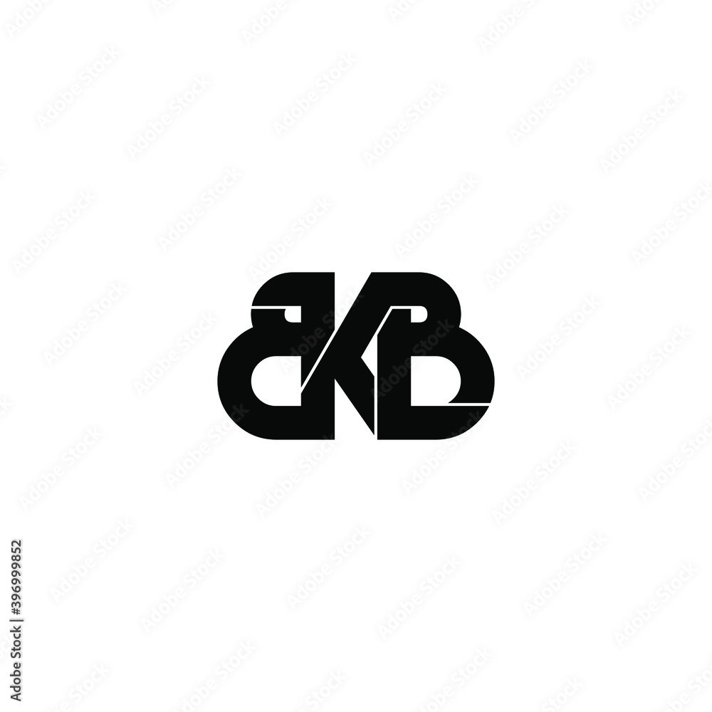 bkb letter original monogram logo design Stock Vector | Adobe Stock