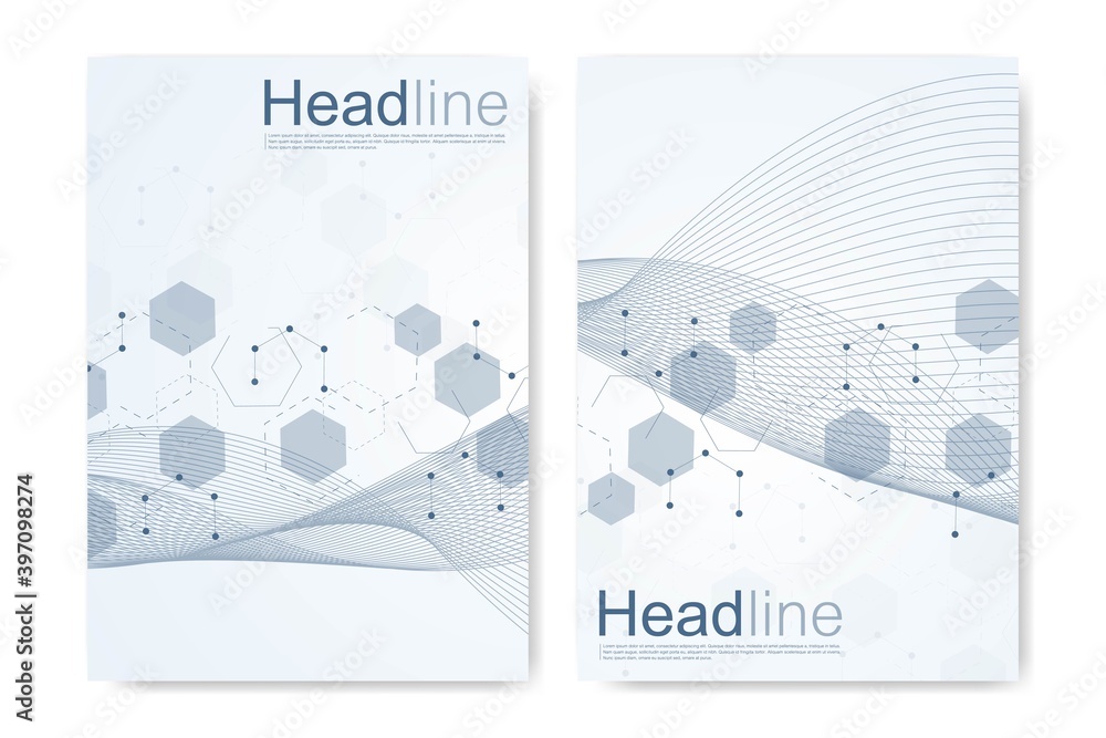 Vector templates for brochure magazine leaflet flyer cover booklet ...