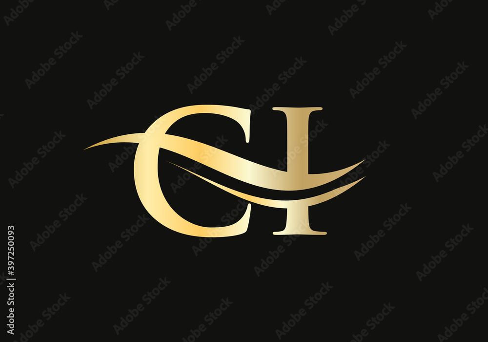 CI letters logo Modern Trendy with gold color. CI Logo design for ...