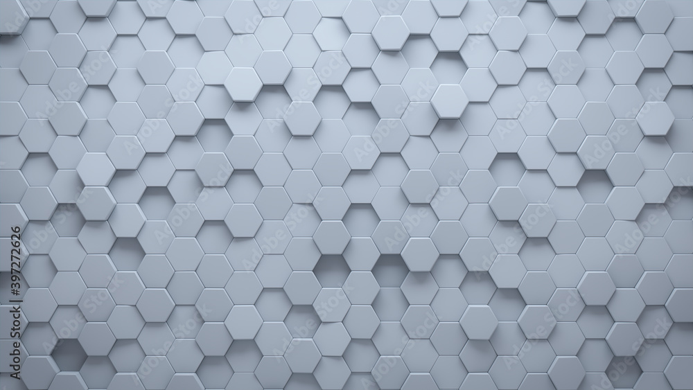 Futuristic, High Tech, light background, with a hexagonal cellular ...