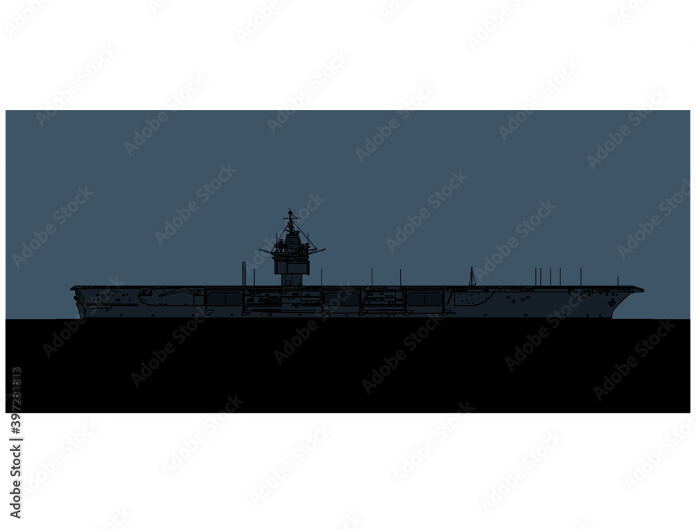 USS Enterprise. CVN-65. US Navy nuclear powered aircraft carrier ...