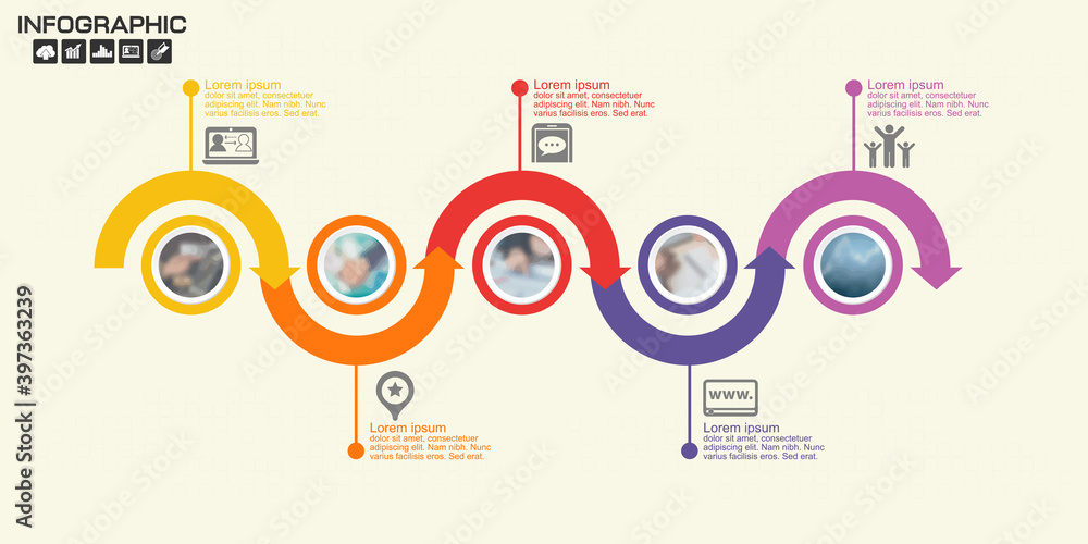 Timeline infographics design template with 10 options, process diagram, vector eps10 ...