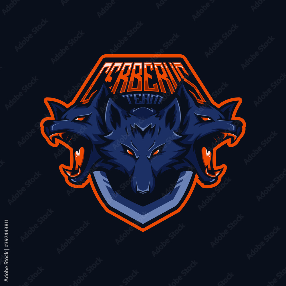 cerberus mascot logo for esport Stock Vector | Adobe Stock