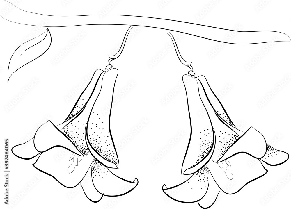 Ilustración de Stock Copihue flor | Adobe Stock