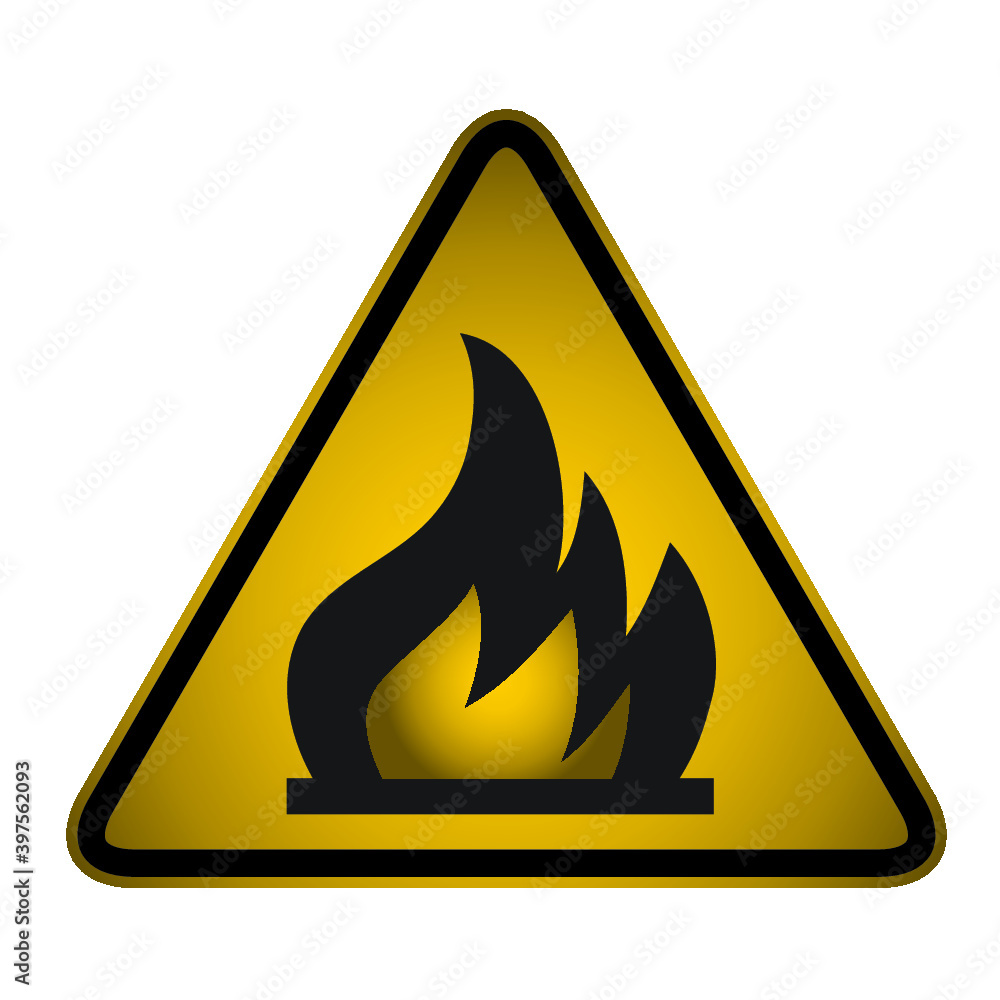 flammable warning sign Stock Vector | Adobe Stock