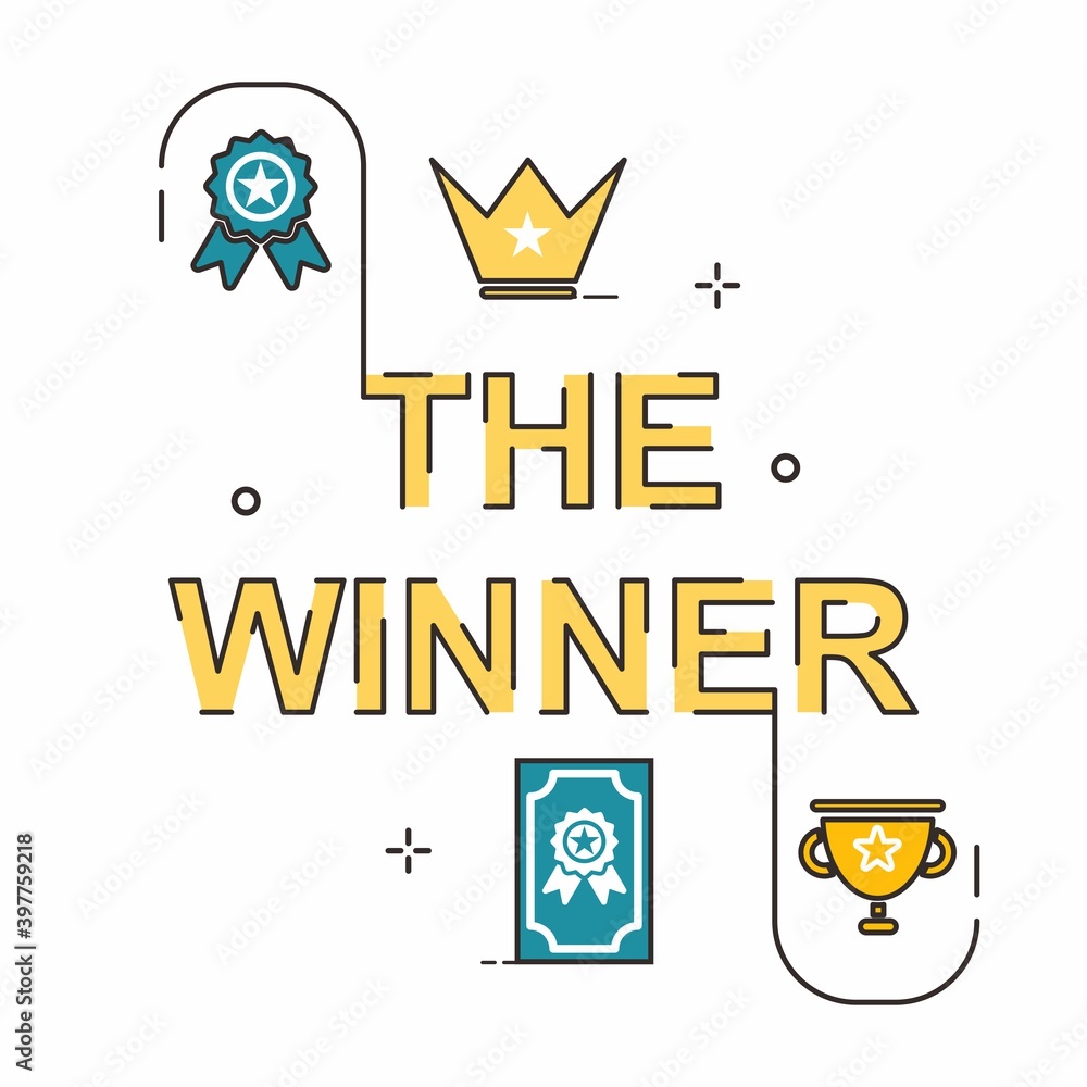 Winner simple illustration idea. Easy to edit with vector file. Can use ...