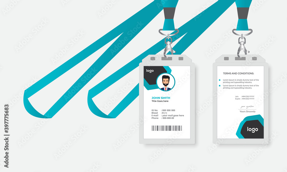 Creative Id Card Design Vector Template.Identity Card Template Vector ...