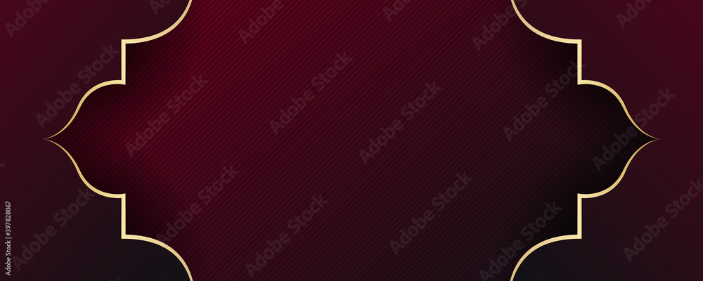 Gold red abstract islamic background Stock Vector | Adobe Stock
