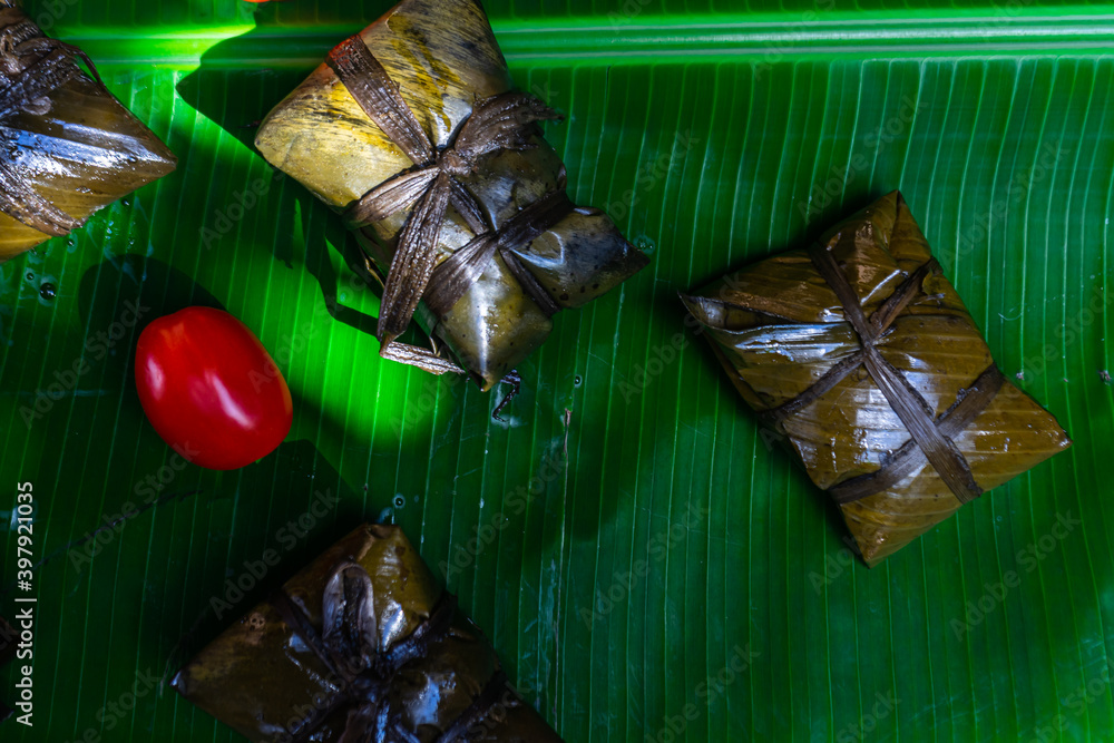 Foto de Stock Latin america food "nacatamal" of Nicaragua, also known ...