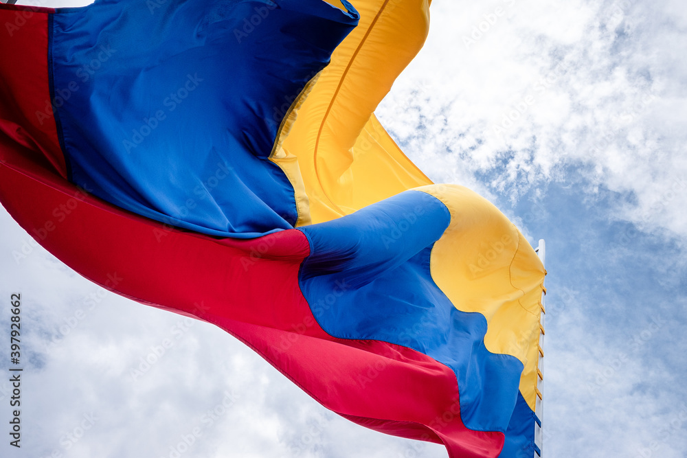 Bandera de Colombia, tricolor, simbolo patrio de la república de ...