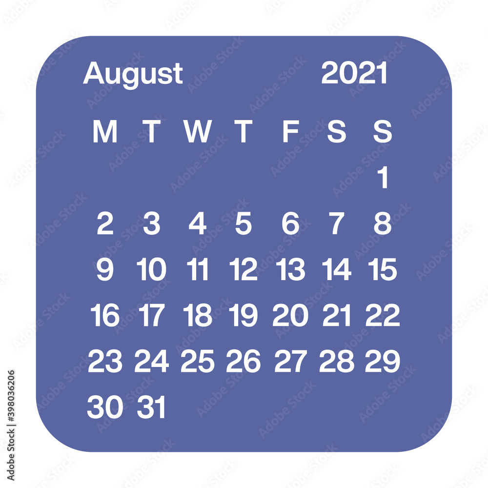 Vector de Stock Minimalistic calendar. Printable sticker for Stationery ...