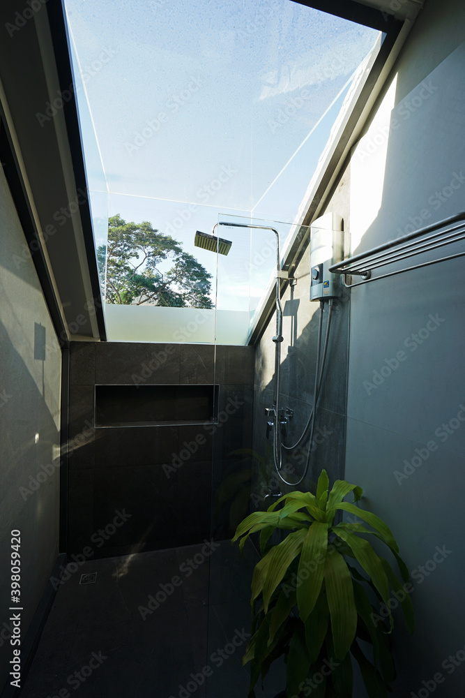 Interior design and decoration of bathroom at 'NANDAKWANG BOUTIQUE POOL ...