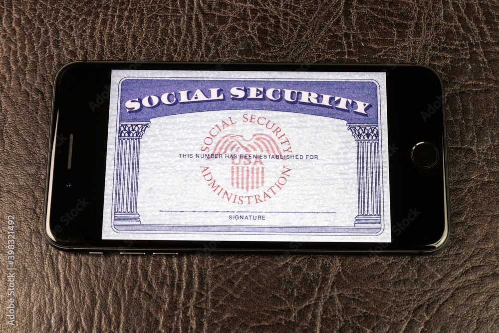Indianapolis - Circa December 2020: Social Security card blank on a ...