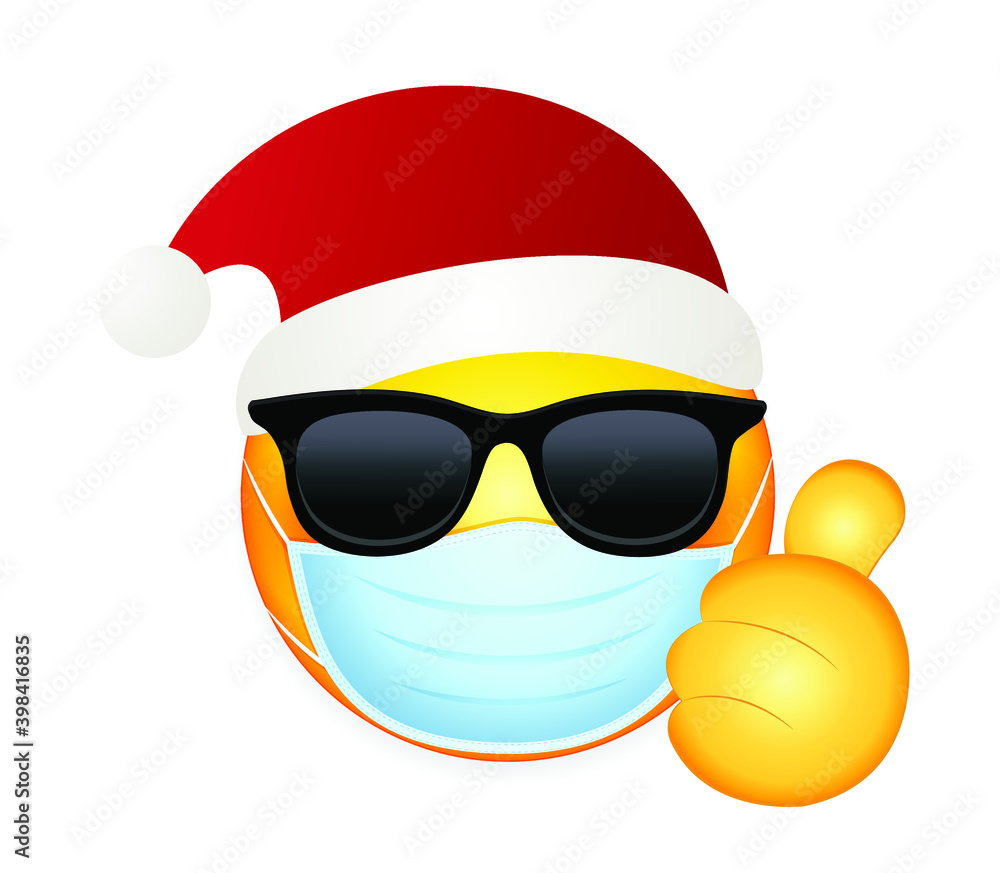 Santa Claus emoticon vector illustration isolated on white background ...