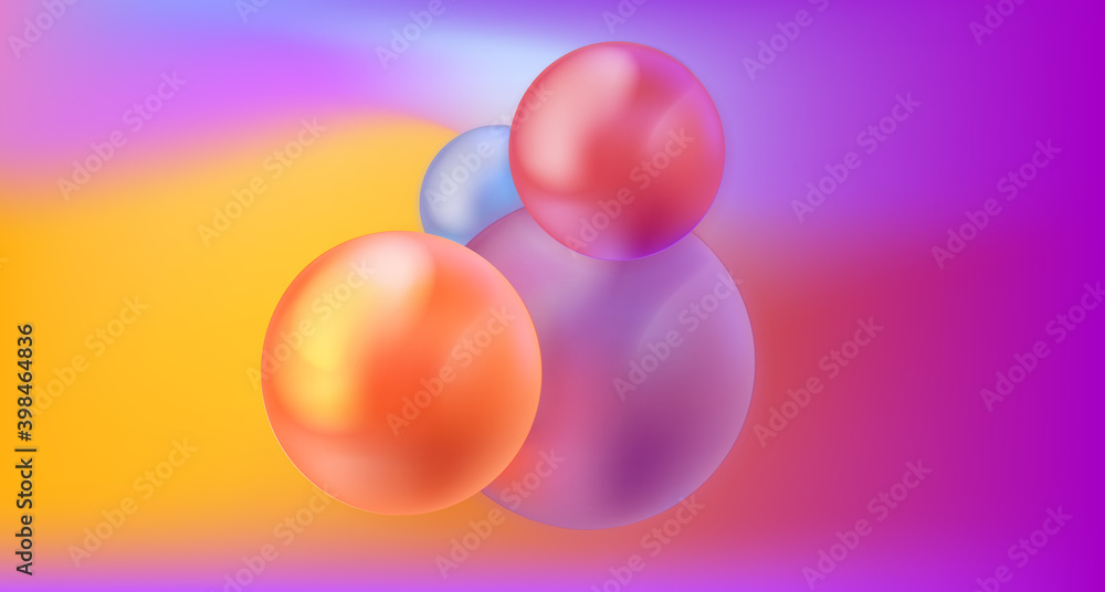 Abstract background with spheres. 3d balls. Screensaver for your phone ...