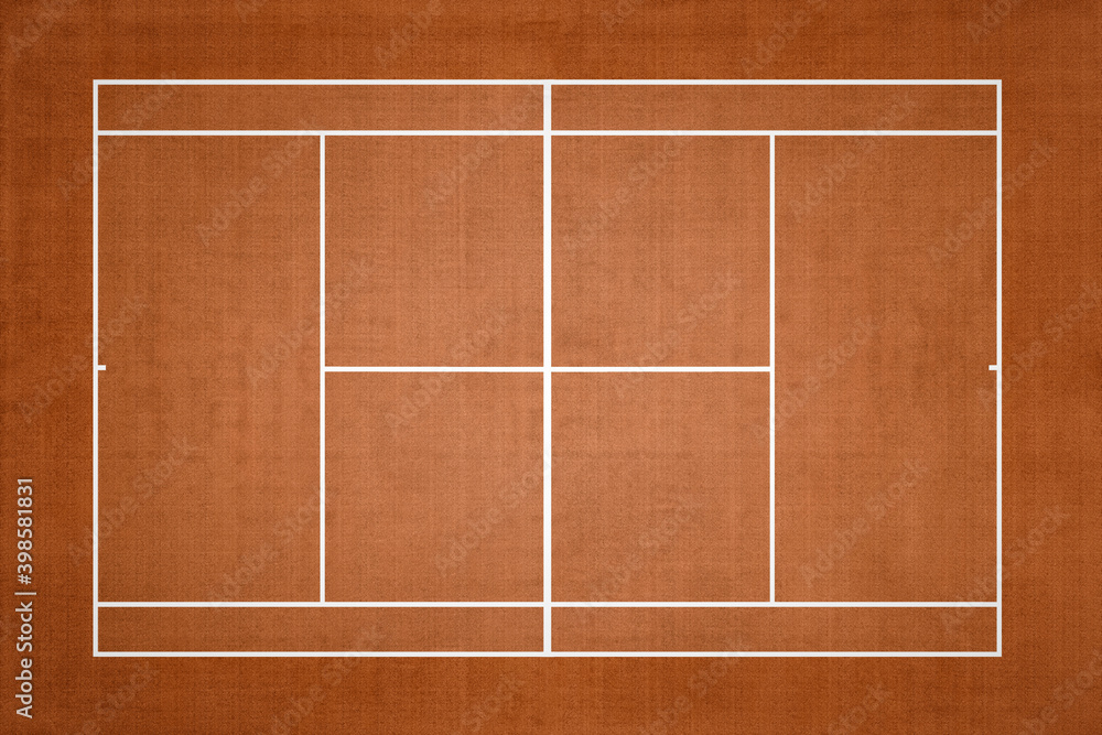 Tennis Clay Court Top View Stock Photo | Adobe Stock