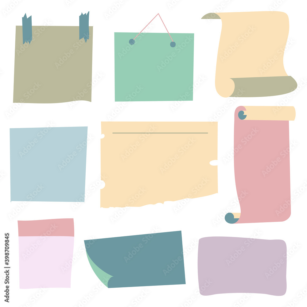 Paper notes. Copybook linear pages lists of notebooks different sizes ...