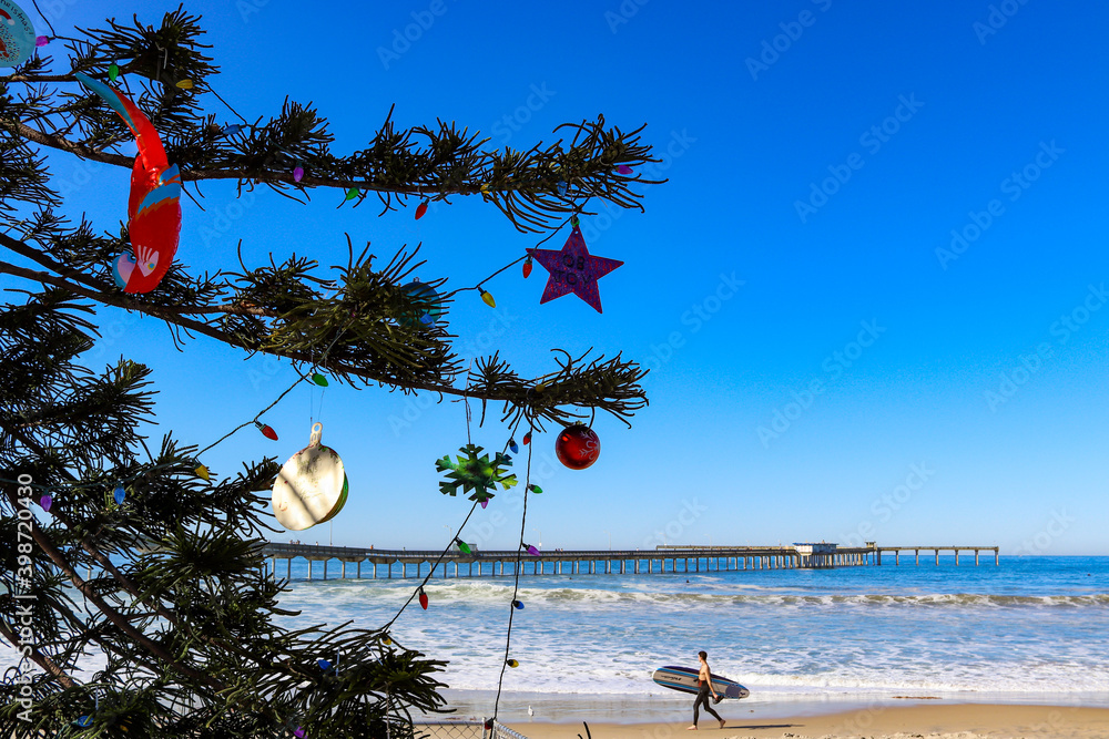 Ocean Beach Christmas Stock Photo | Adobe Stock