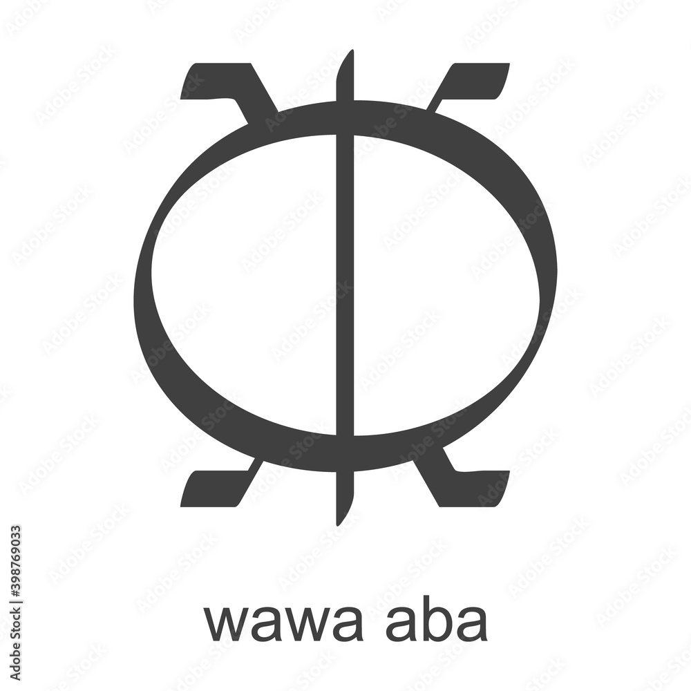 Vector icon with african adinkra symbol Wawa Aba Stock Vector | Adobe Stock