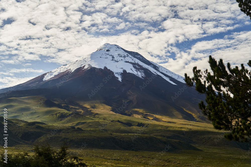 Cotopaxi is an active volcano in the Andes Mountains, in the Latacunga ...