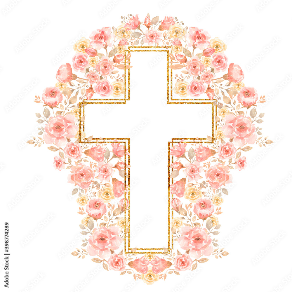 Pink Religious Cross Clip Art