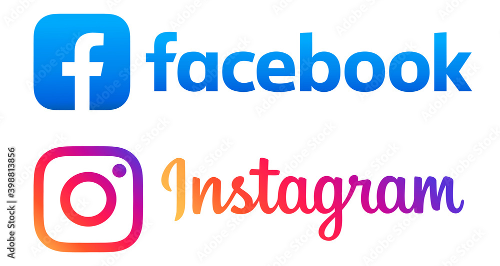 facebook,instagram logo Stock Vector | Adobe Stock