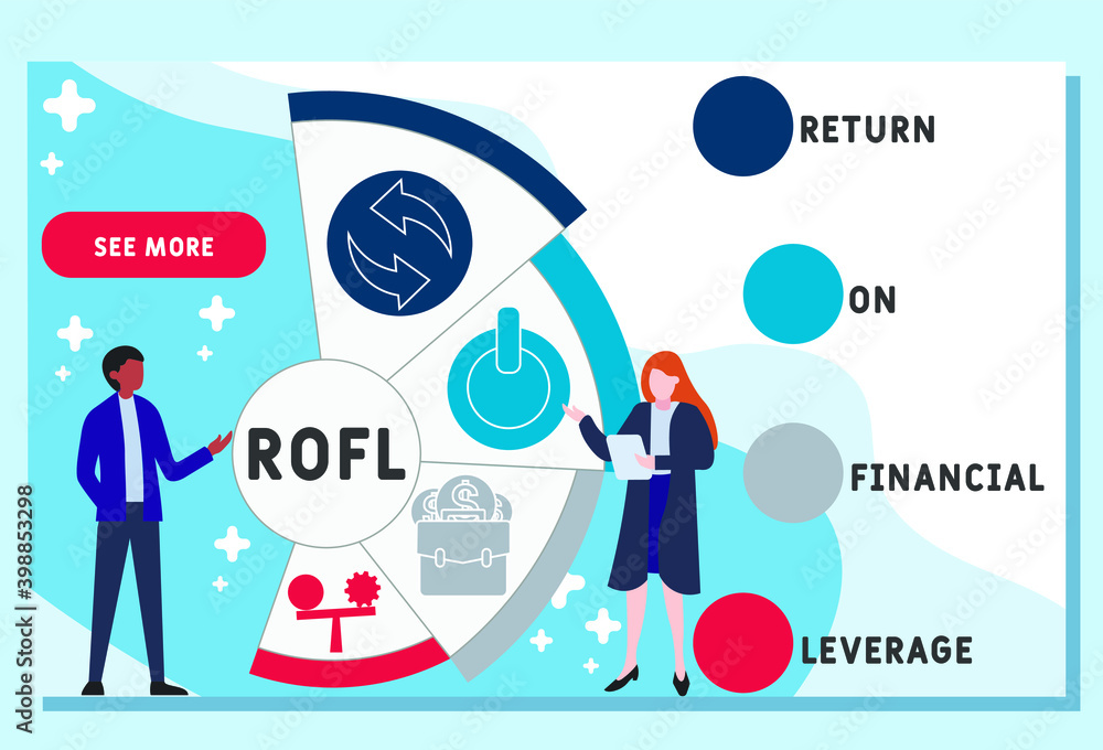 Vector website design template . ROFL - Return on Financial Leverage ...