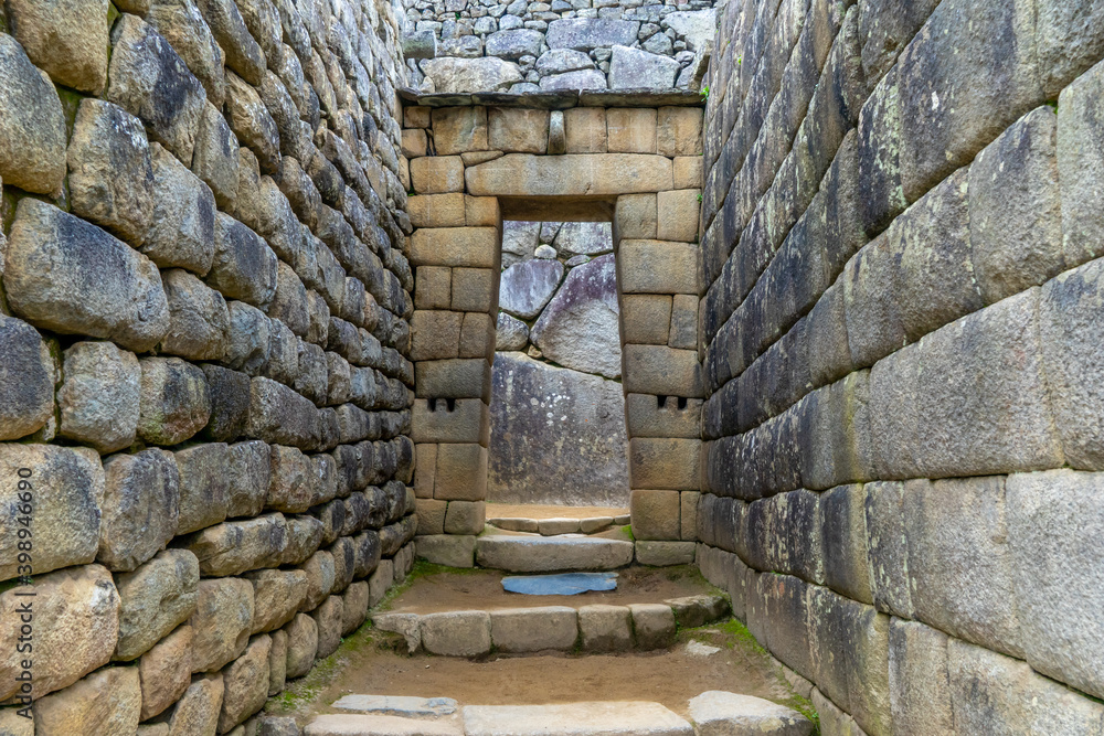 Peru, the Unesco world heritage ancient Inca site Machu Picchu. One of ...