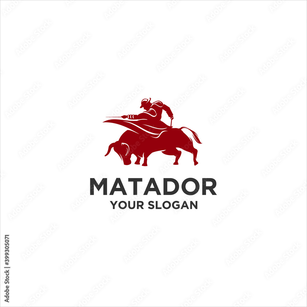red matador silhouette logo vector Stock Vector | Adobe Stock