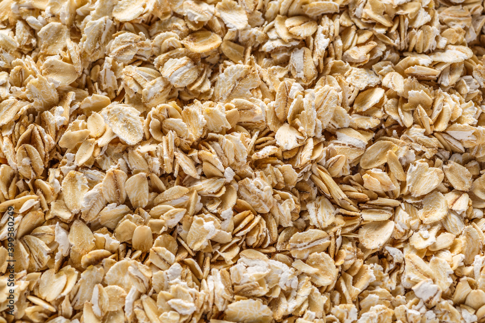 Background of oatmeal. Daylight. Throughout the frame are oatmeal ...
