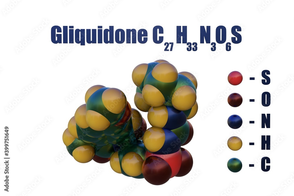 Structural chemical formula and space-filling molecular model of ...