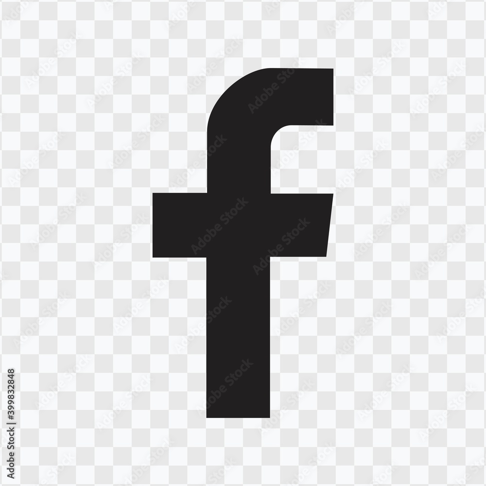 Facebook logo on a transparent background Stock Vector | Adobe Stock