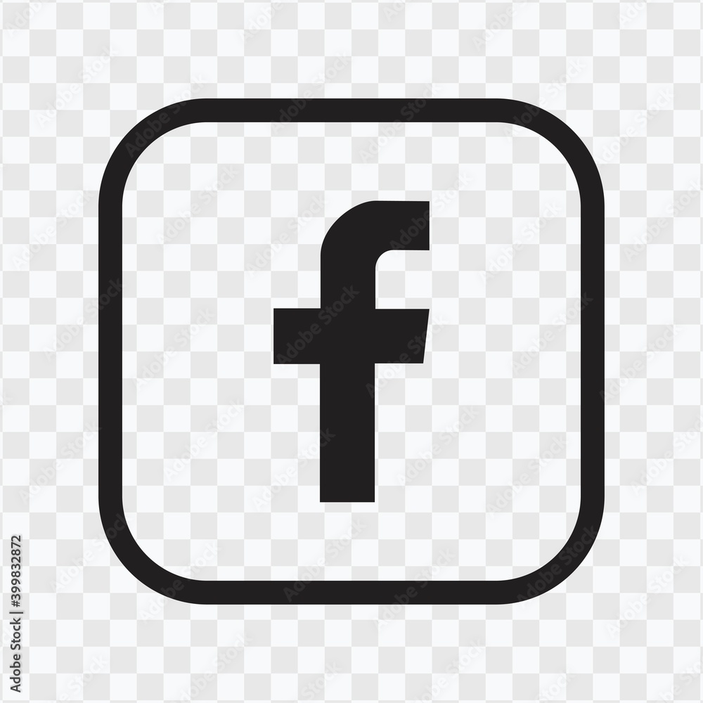 Facebook logo on a transparent background Stock Vector | Adobe Stock