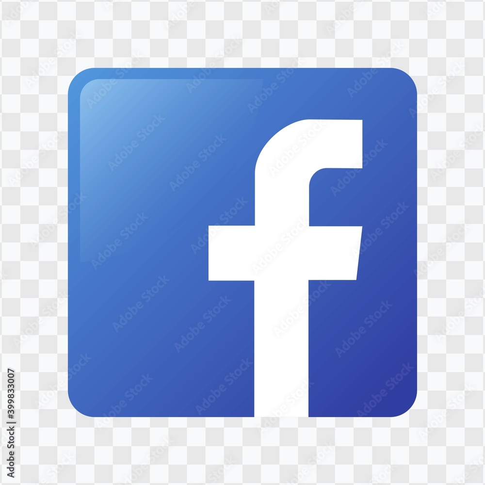 Facebook logo on a transparent background Stock Vector | Adobe Stock