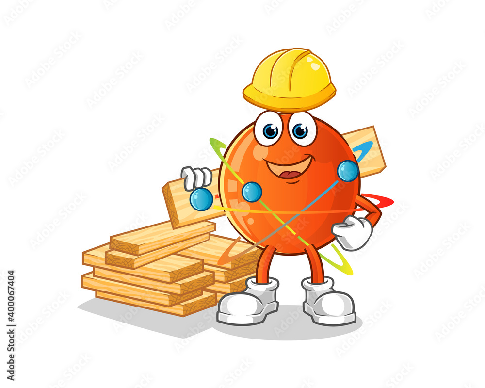 atom builder vector. cartoon character Stock Vector | Adobe Stock