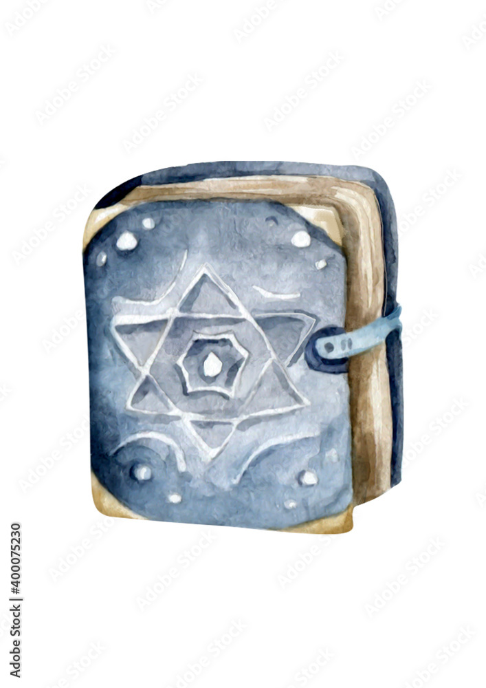 Ancient magic book with alchemy recipes and mystic spells and ...