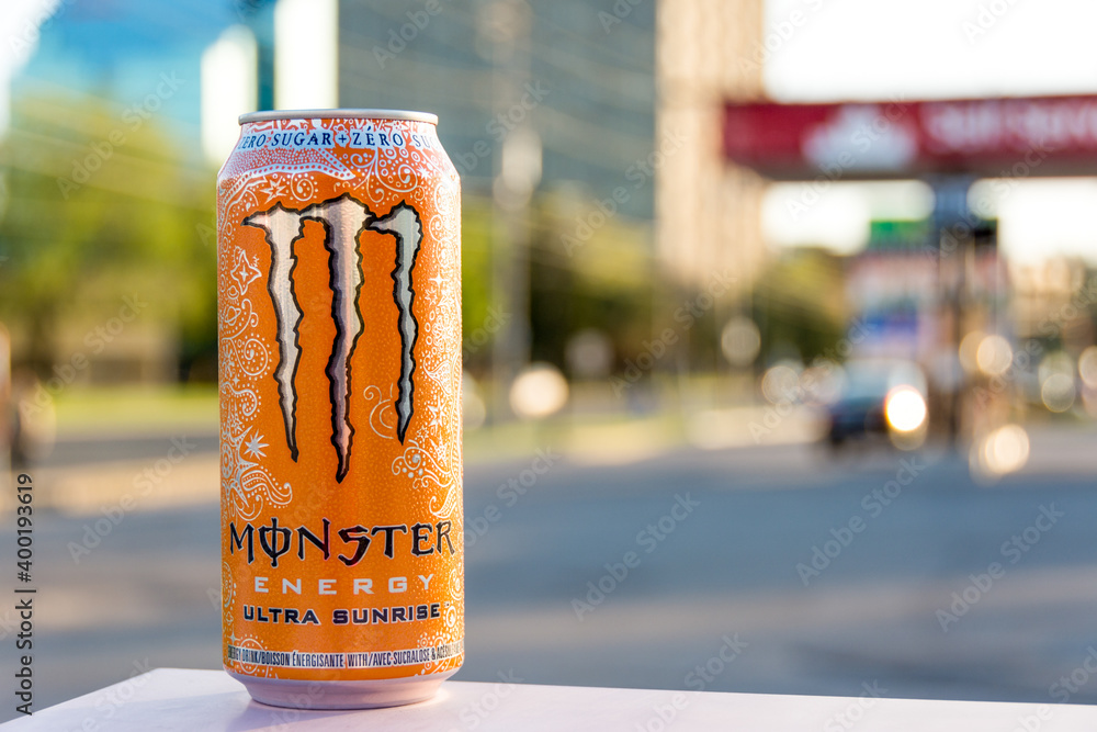 Monster energy can from Coca-Cola company Stock Photo | Adobe Stock