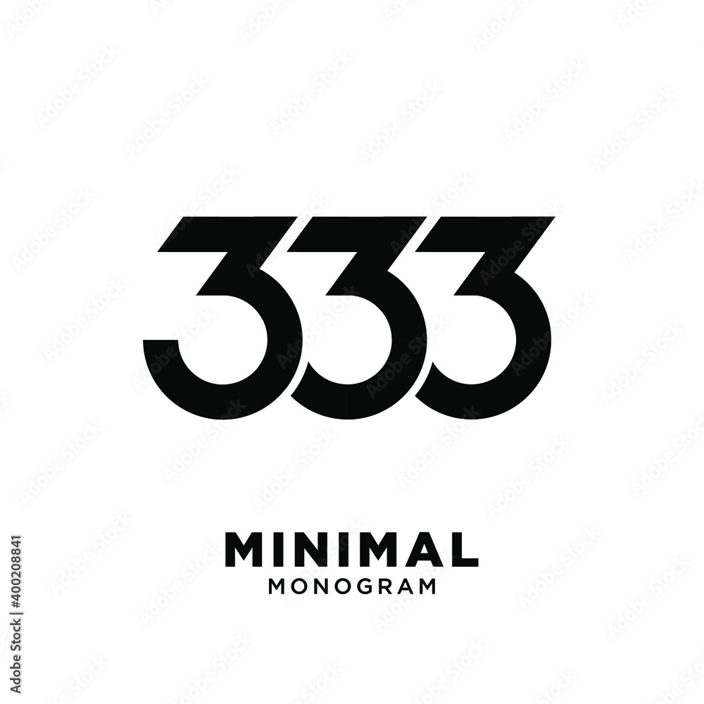 333 infinity number initial logo design の Stock ベクター | Adobe Stock