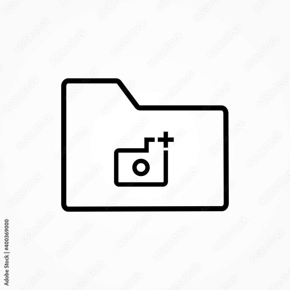 เวกเตอร์ Stock camera folder icon for web | Adobe Stock