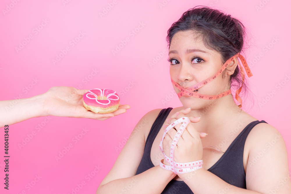 Asian Fat Women Fat Girl Chubby Overweight Woman With Measuring