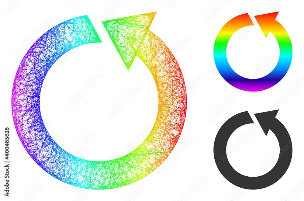 Vetor Rainbow colored network rotate ccw, and solid rainbow gradient ...