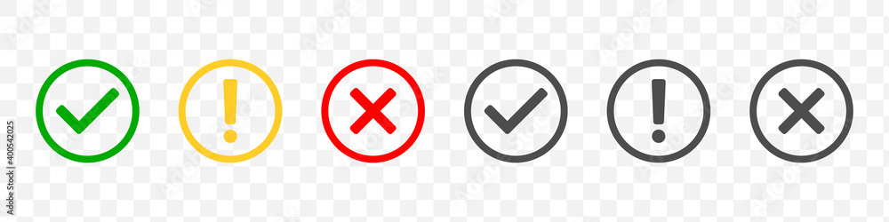 Vektor Stok Check mark icons. Modern label icons check mark on ...
