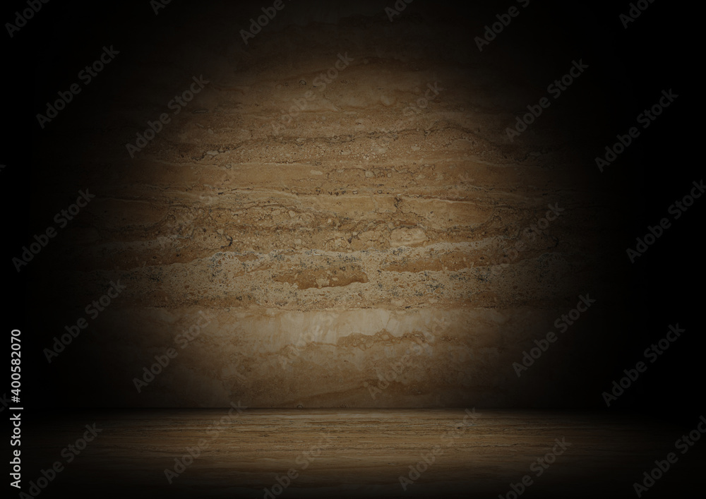 Brown marble room with floor and wall and faded lights on it perfect ...