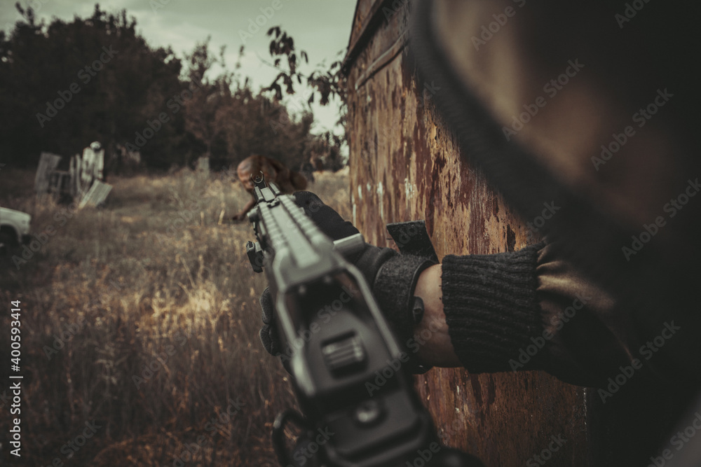 military, cosplay, war, man, military uniform, weapons, shooting ...