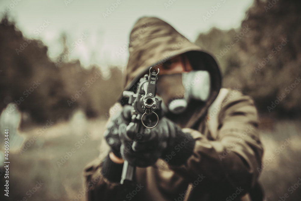 military, cosplay, war, man, military uniform, weapons, shooting ...