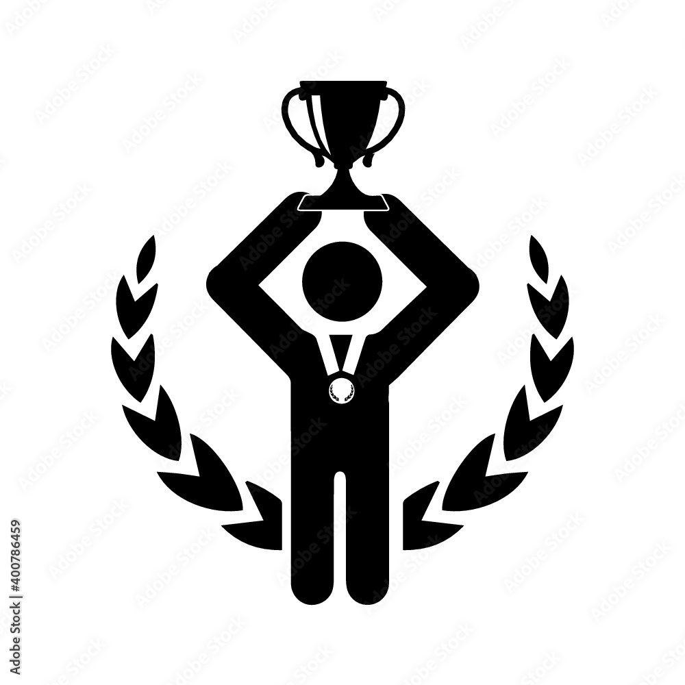 Man Receiving Award Trophy Medal Reward Prize Knighted Honour Honor ...